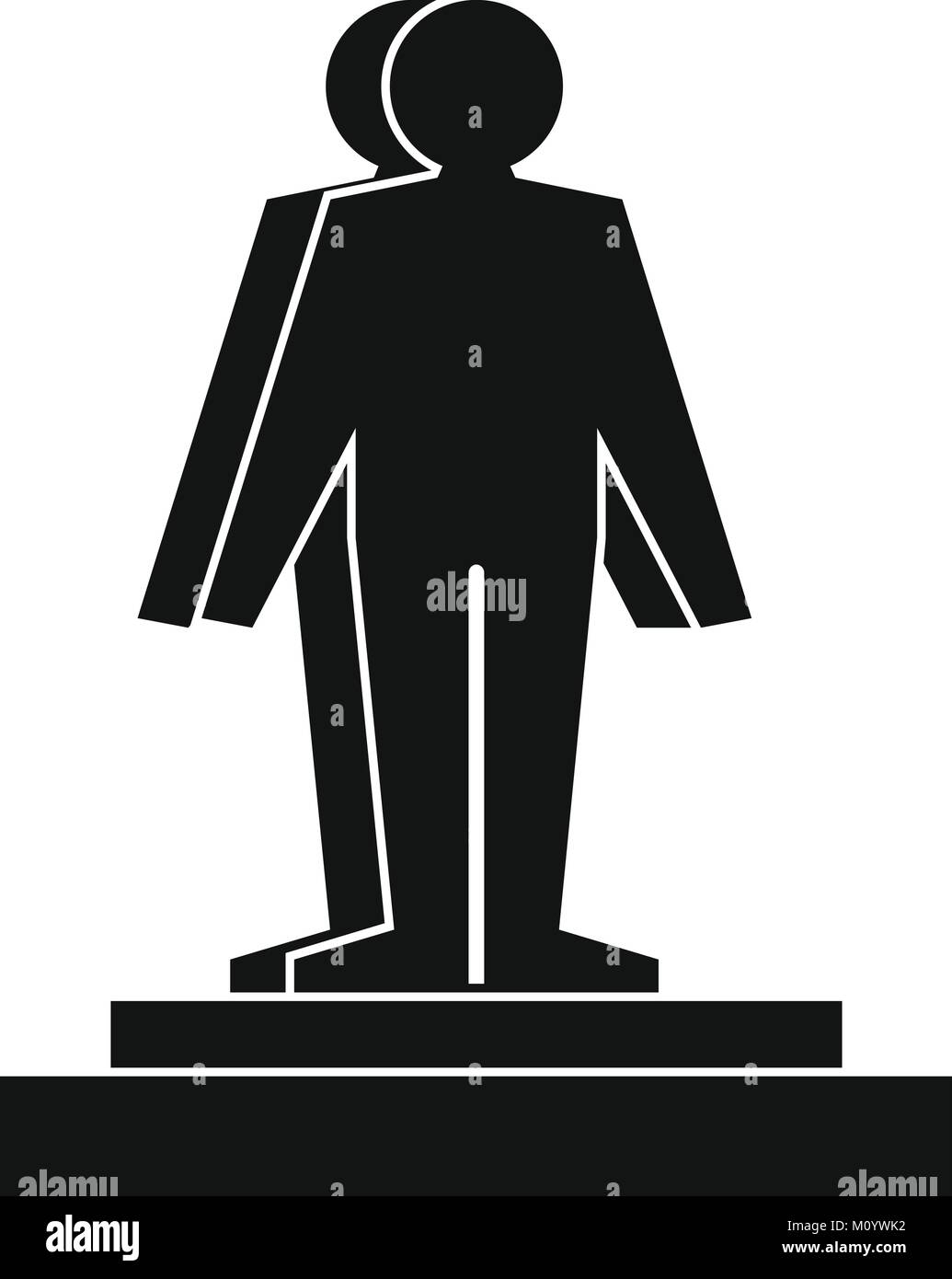 3d model of a man icon, simple style Stock Vector Image & Art - Alamy