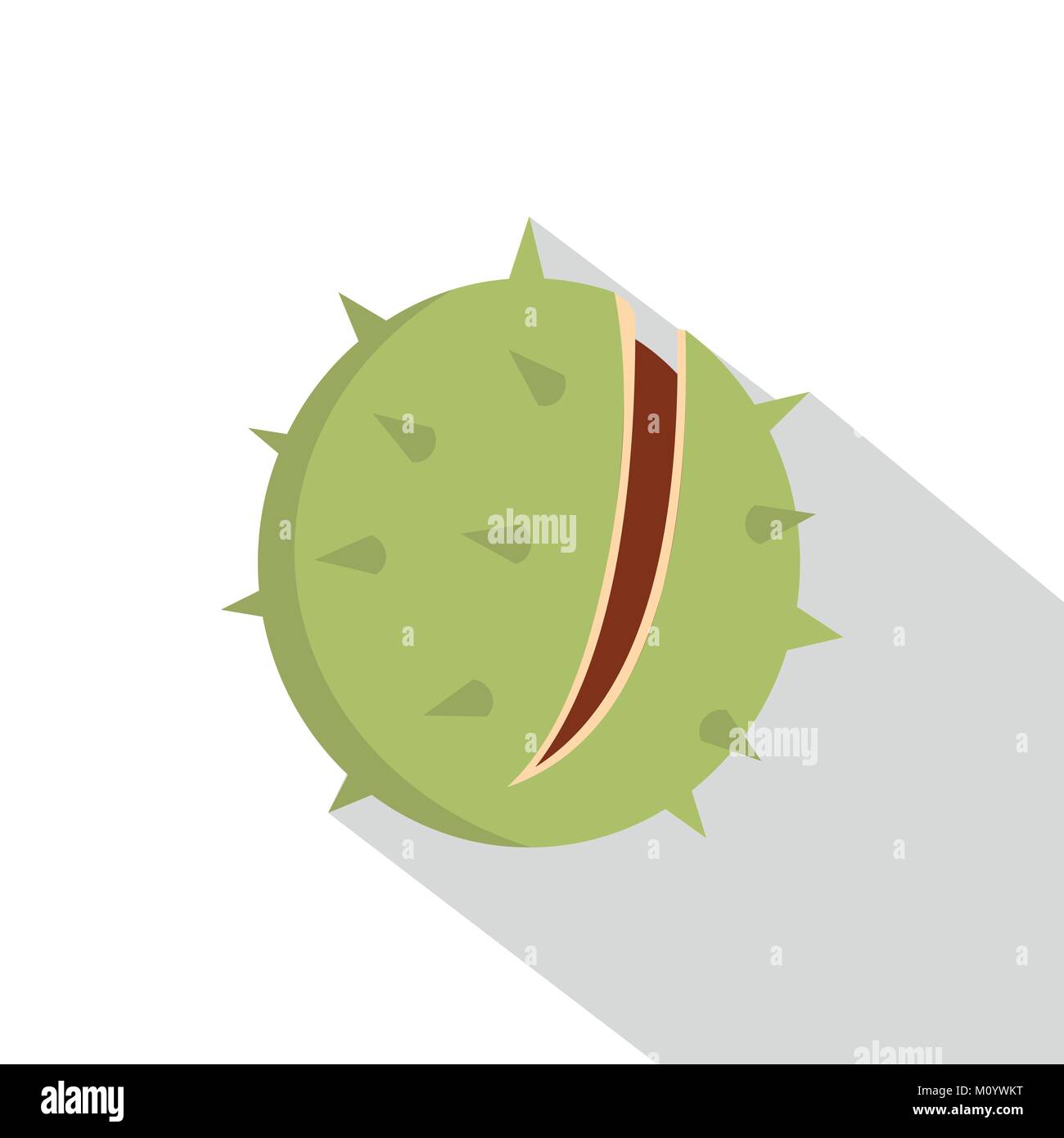 Chestnut icon, flat style Stock Vector Image & Art - Alamy