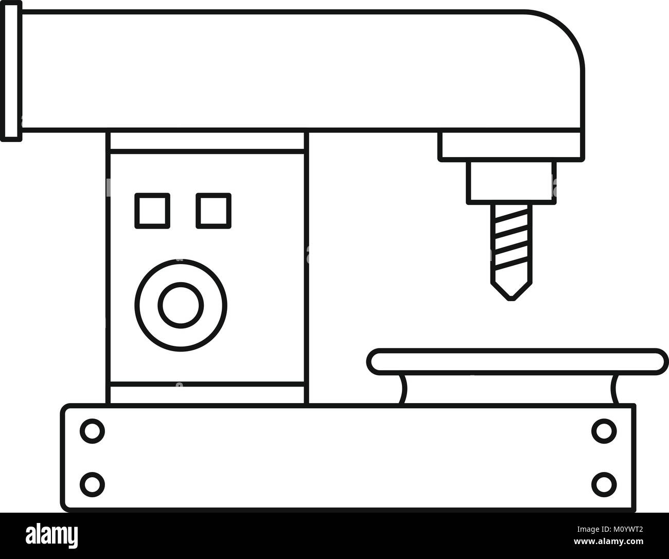 Drilling machine icon, outline style Stock Vector Image & Art - Alamy