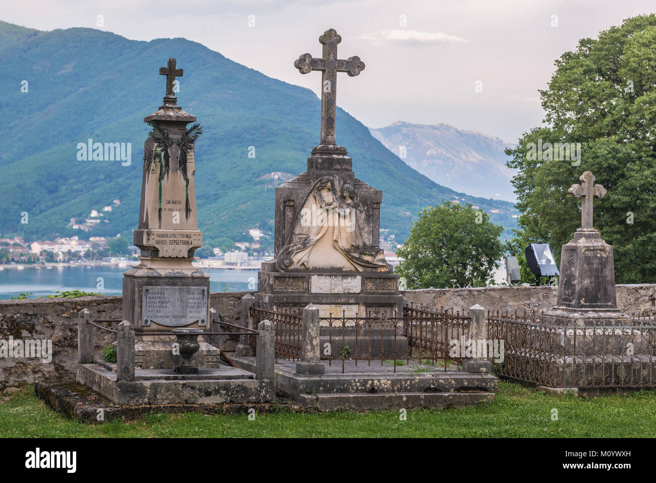 Old cemetery in Savina Monastery in Savinska Dubrava forest complex of ...