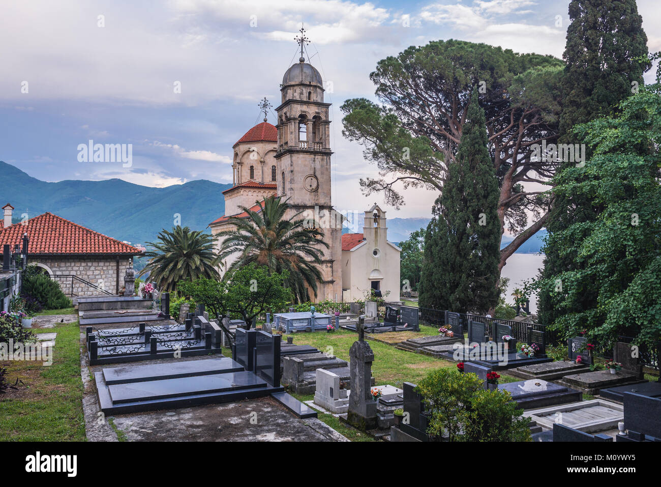 Cemetery and Great Temple of Dormition of Mother of God in Savina ...