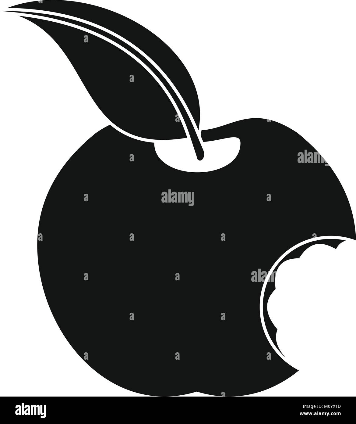 Bitten apple icon, simple style Stock Vector Image & Art - Alamy
