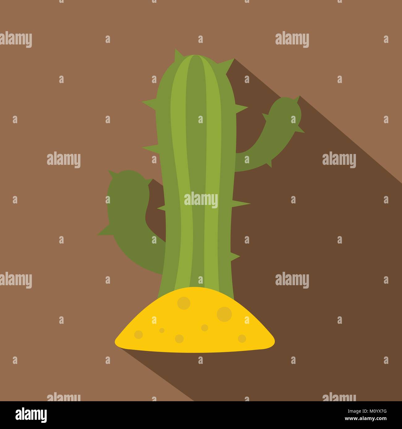 Green cactus icon, flat style Stock Vector Image & Art - Alamy