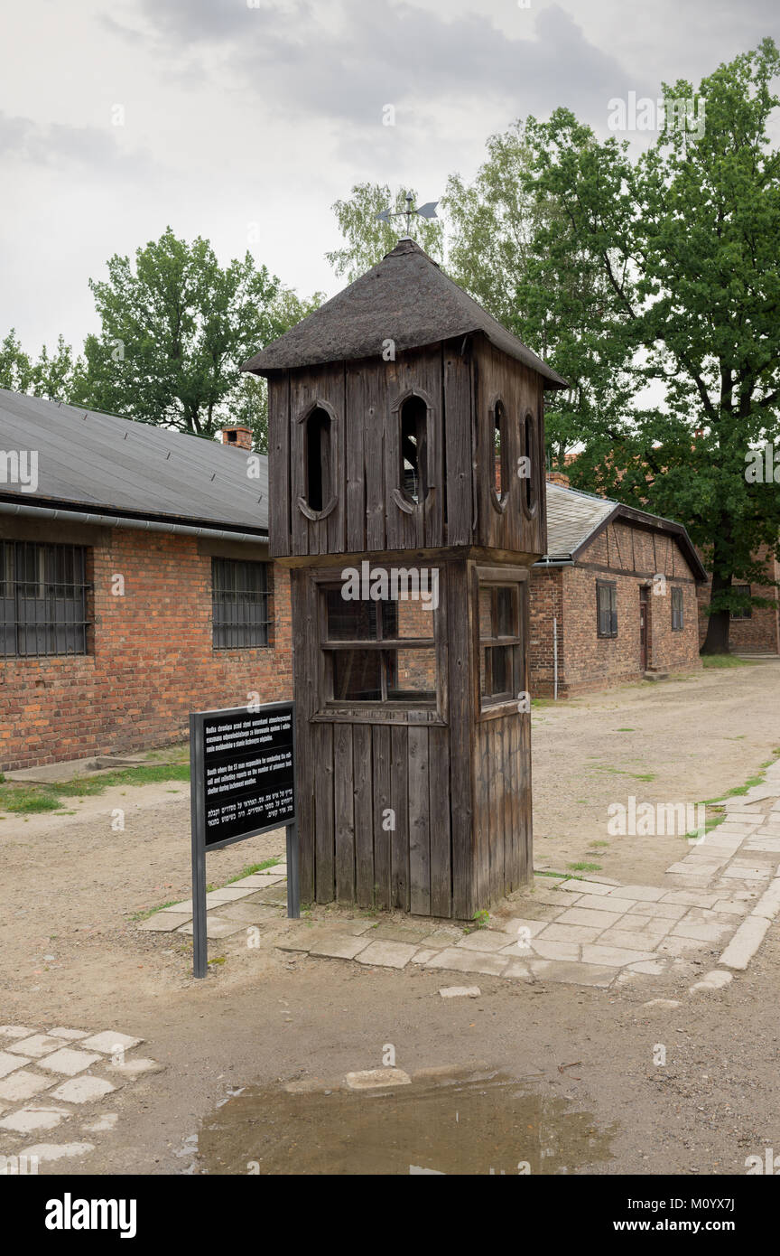 Fence wire watchtower in auschwitz hi-res stock photography and images ...