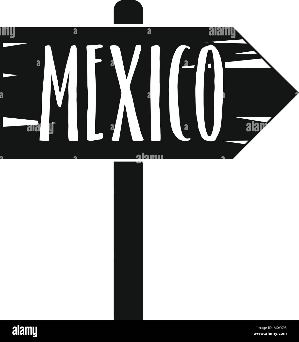 Mexico wooden direction arrow sign icon Stock Vector Image & Art - Alamy