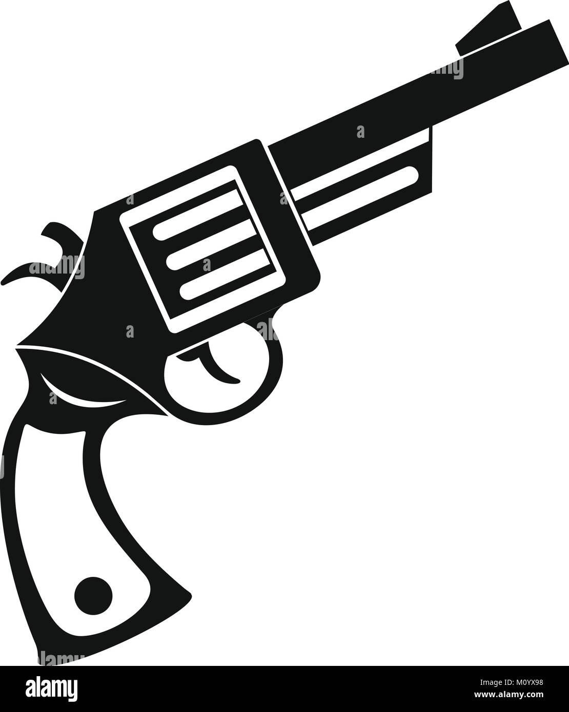Vintage revolver icon, simple style Stock Vector Image & Art - Alamy