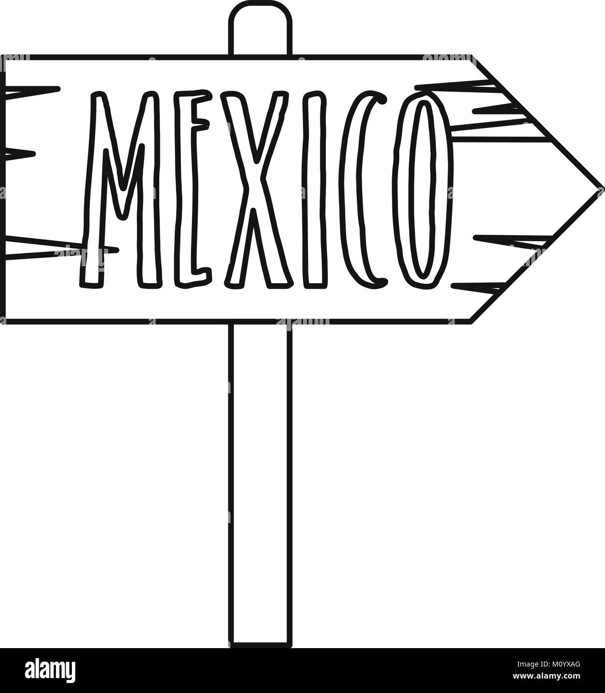 Mexico wooden direction arrow sign icon Stock Vector Image & Art - Alamy