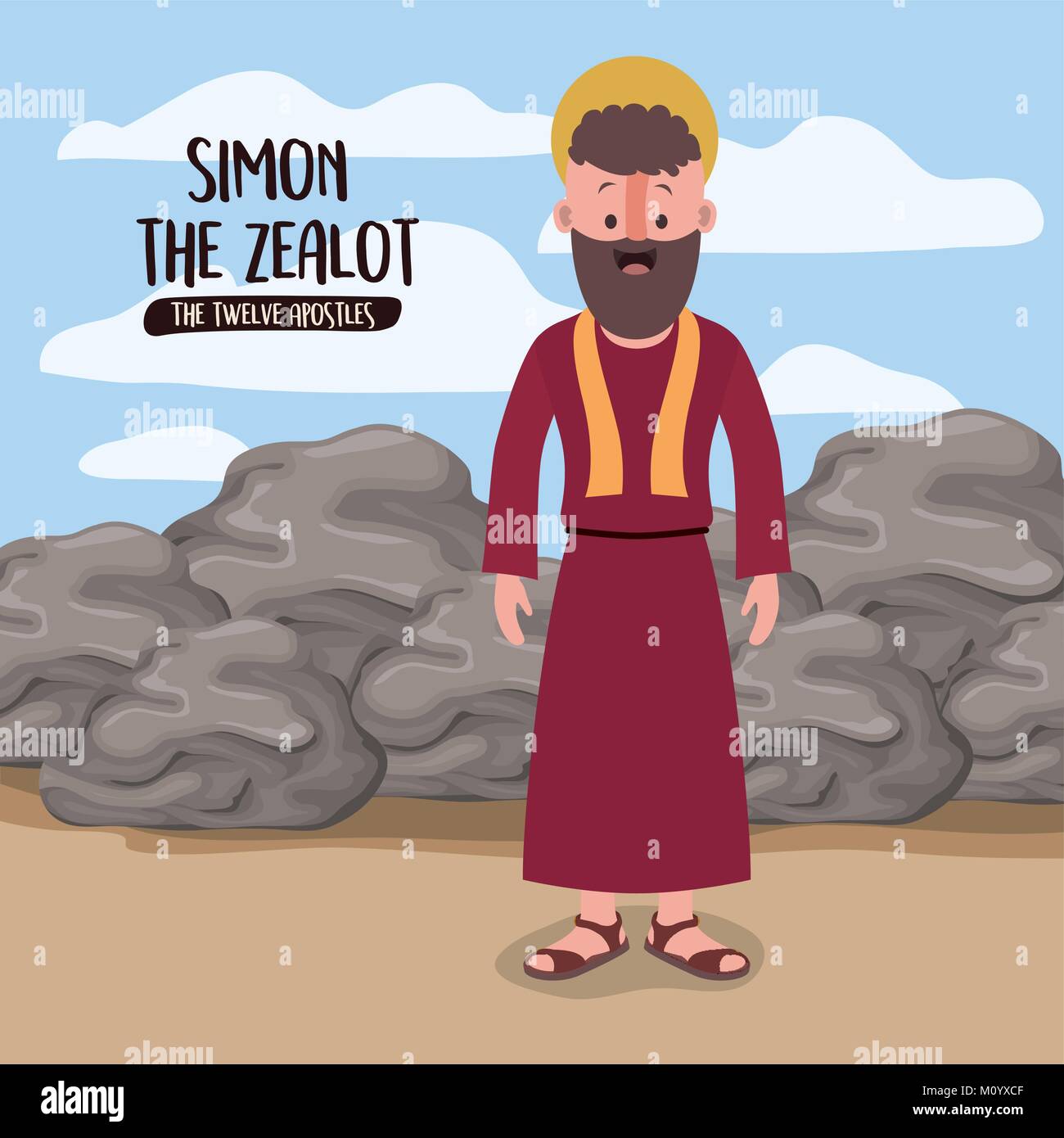 Simon the zealot apostle Stock Vector Images - Alamy