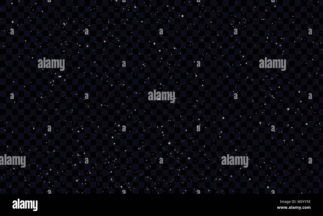 Night starry sky with stars and planets, isolated on transparent ...