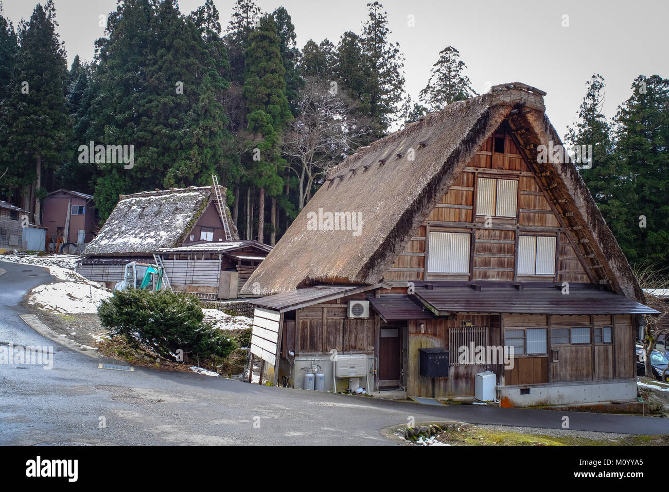 Gifu, Japan - Dec 29, 2015. Houses at Historic Village of Shirakawago ...