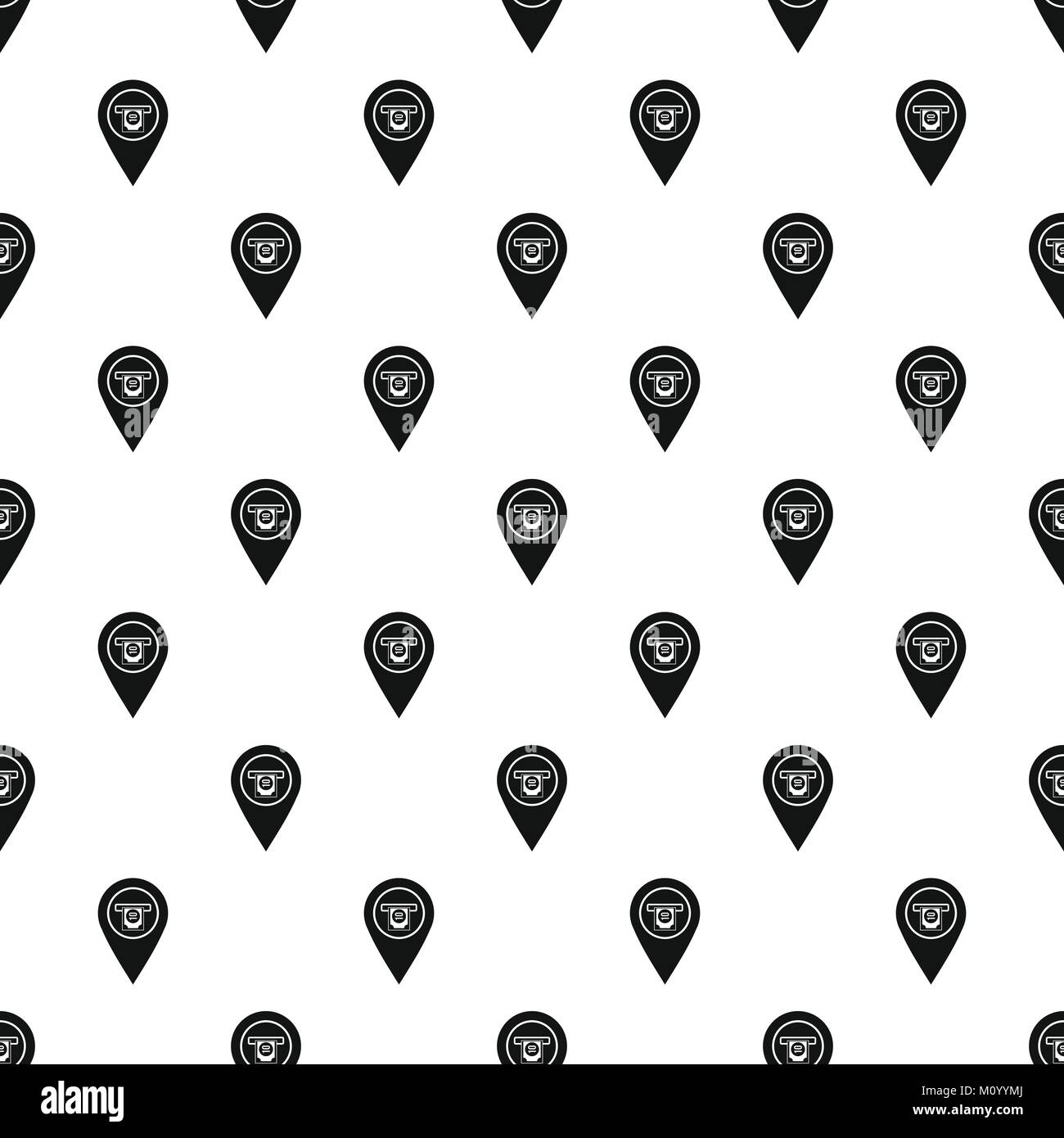 Map pin pointer with cafe or restaurant pattern Stock Vector Image ...