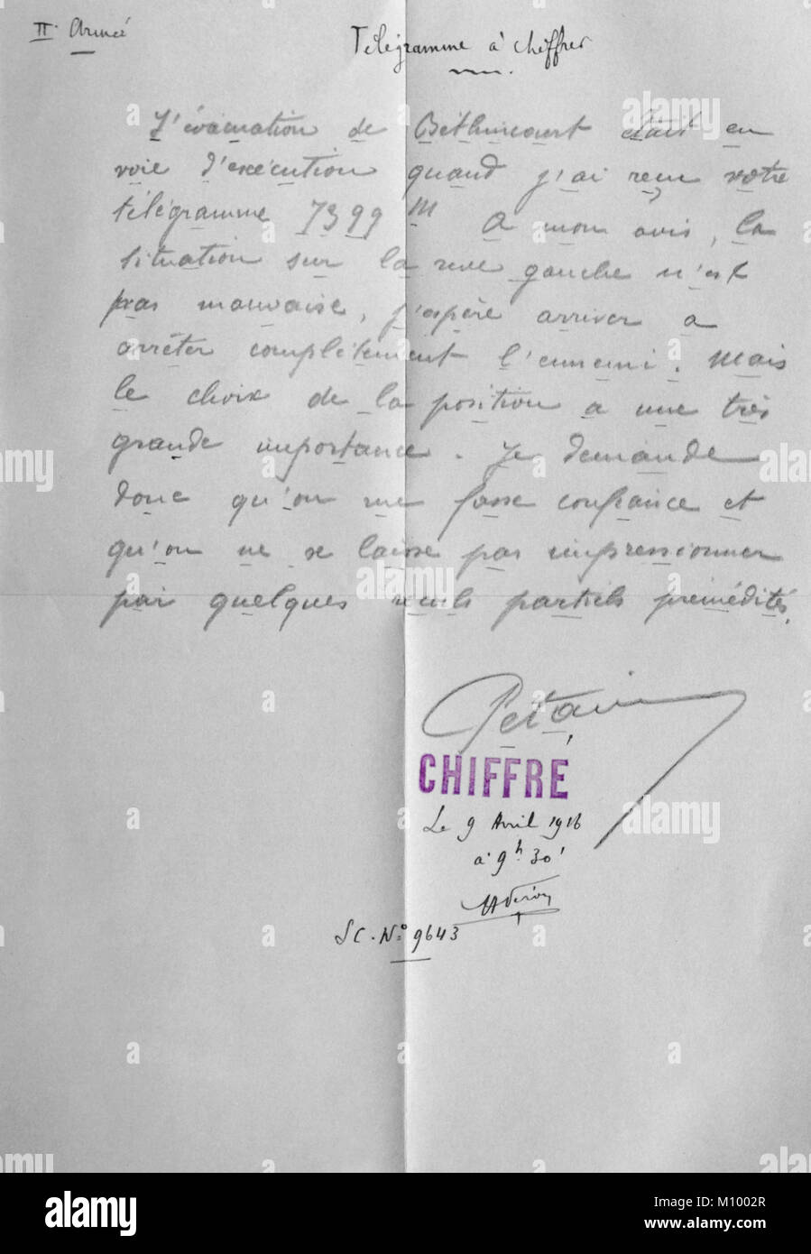 World war telegram coded hi-res stock photography and images - Alamy