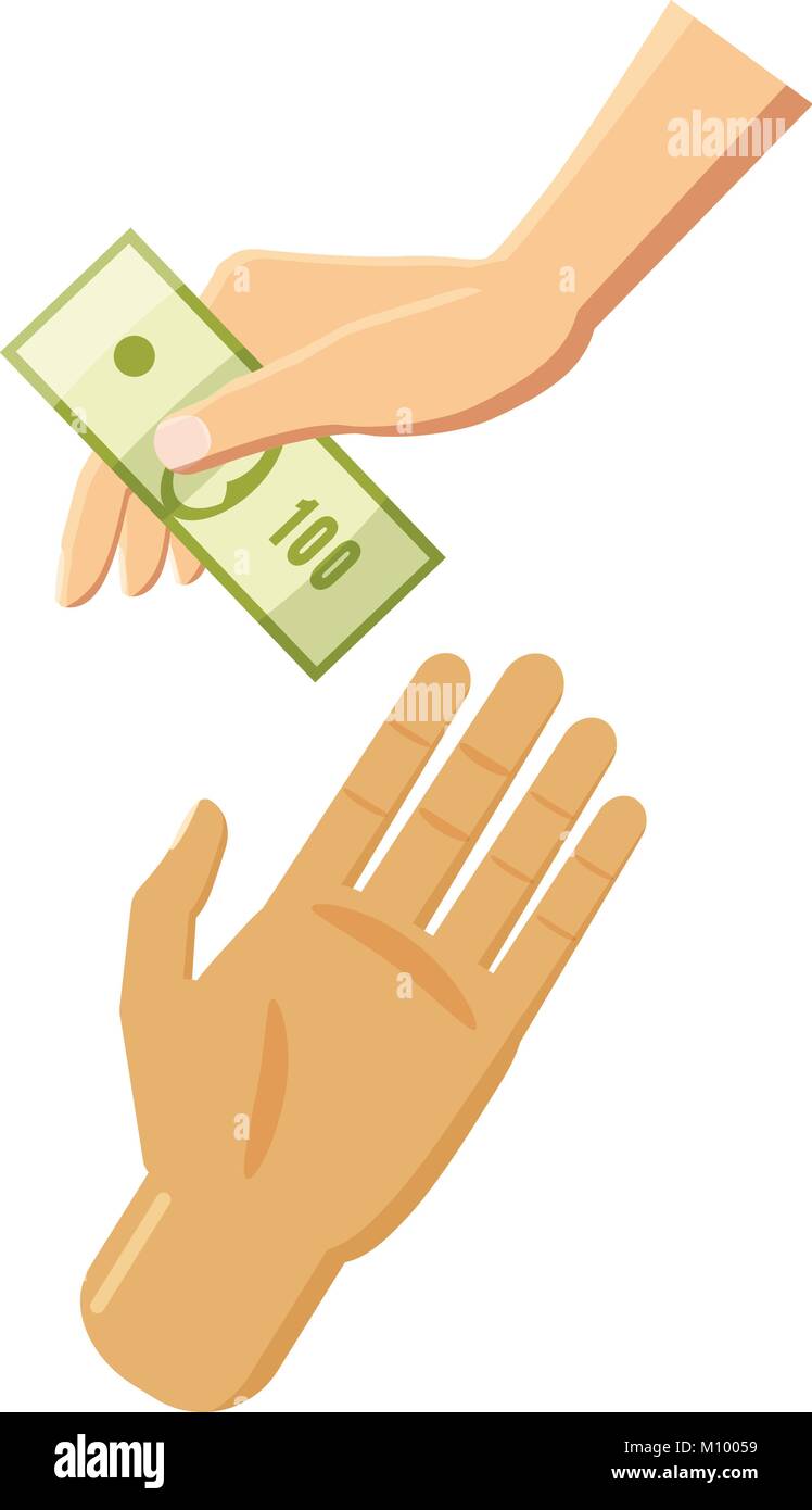 Hand giving money icon, cartoon style Stock Vector Image & Art - Alamy