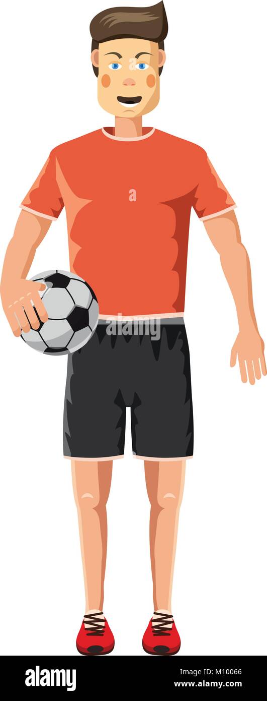 Cartoon Soccer Player Standing