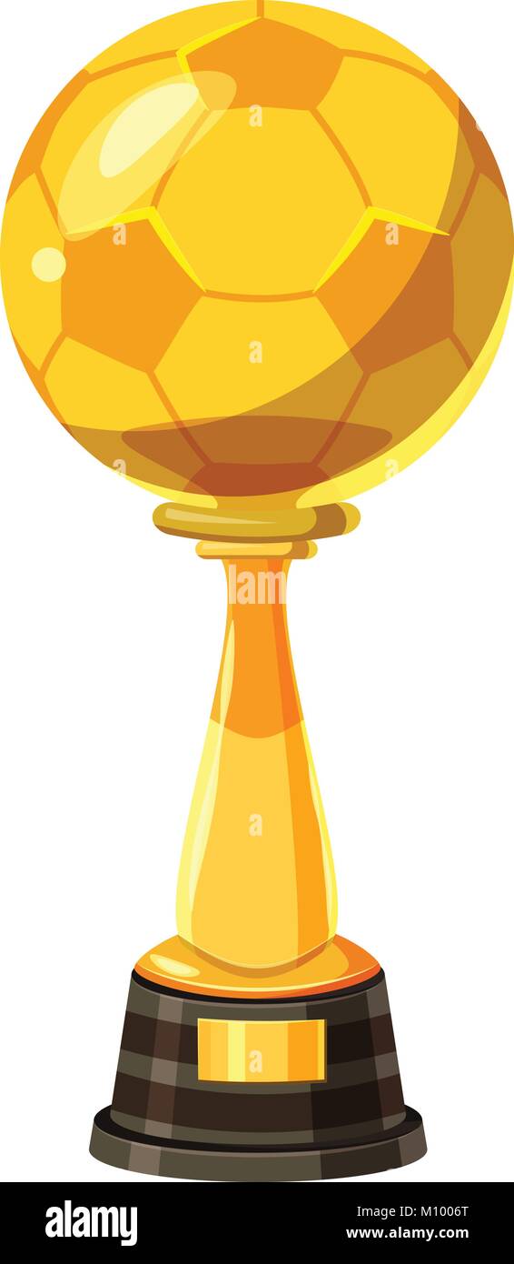 Golden soccer trophy cup icon, cartoon style Stock Vector Image & Art ...