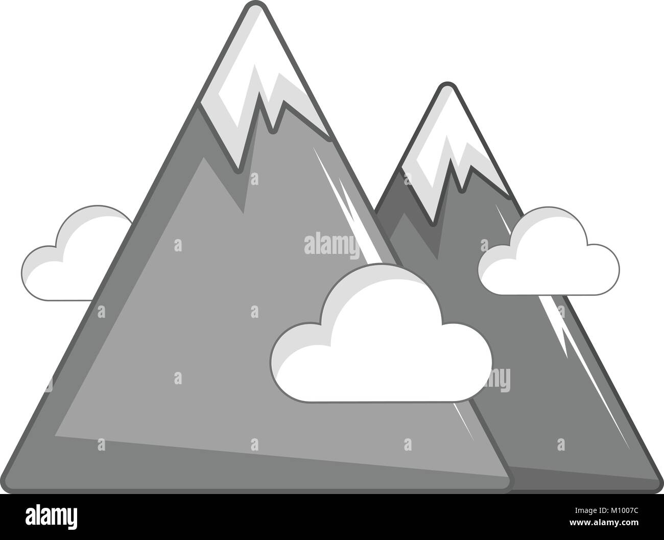 Snowy mountains icon, cartoon style Stock Vector Image & Art - Alamy