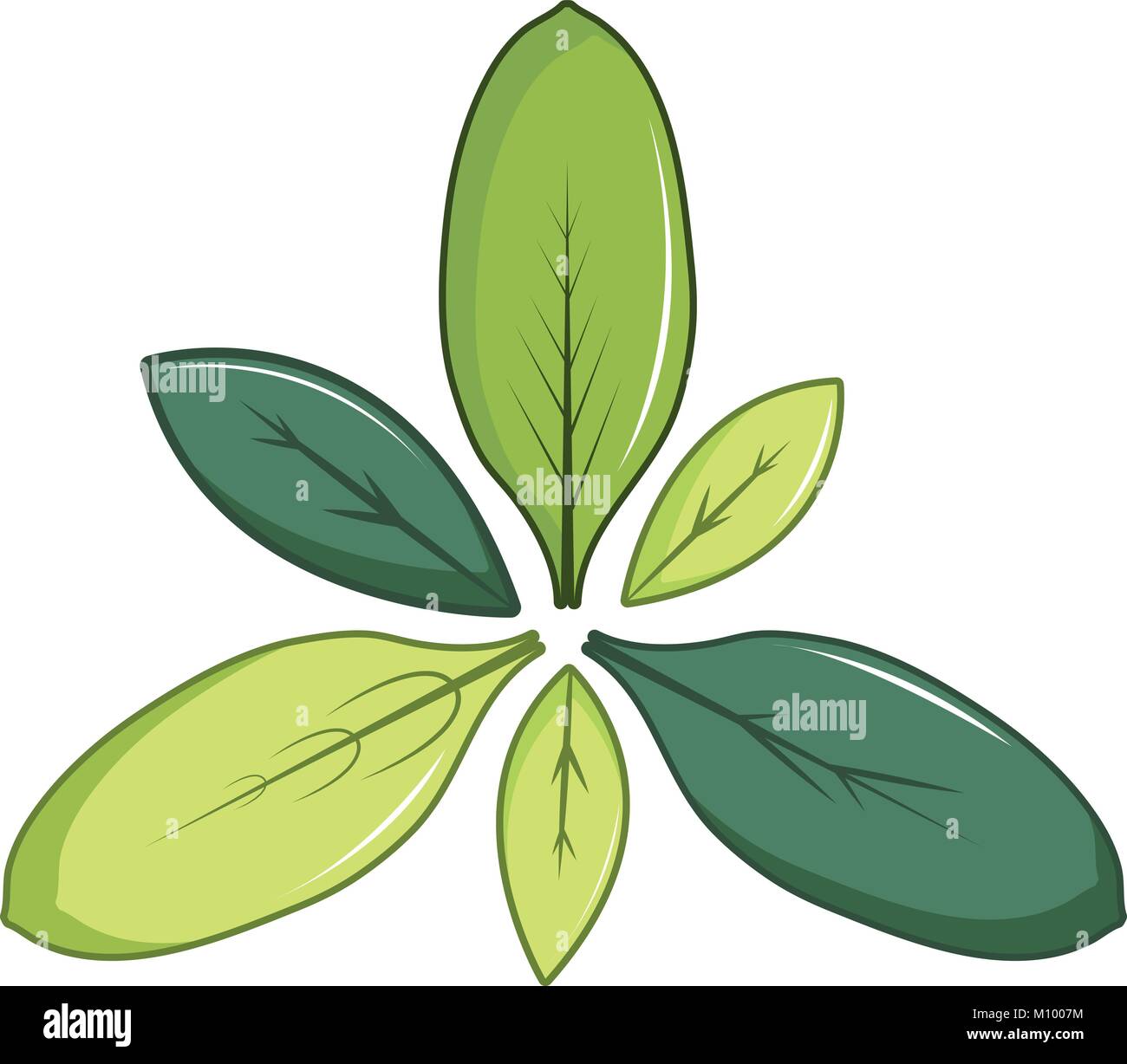 Green leaves icon, cartoon style Stock Vector Image & Art - Alamy
