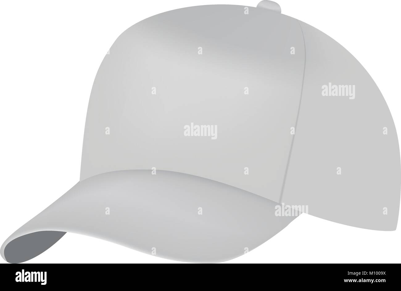 White cap side view mockup, realistic style Stock Vector Image & Art ...