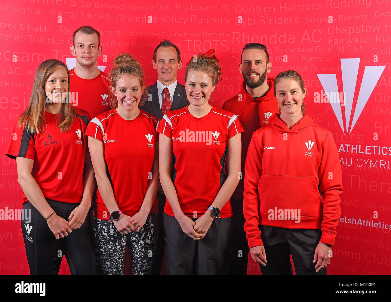 Cardiff, UK. 24th Jan, 2018. L-R Asian Jones, Scott Simpson, Matt Elias ...