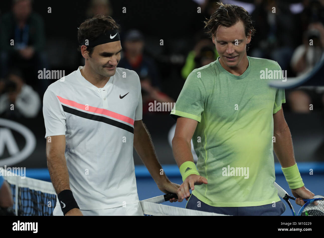 Swiss tennis player Roger Federer is in action during his 1/4 final ...