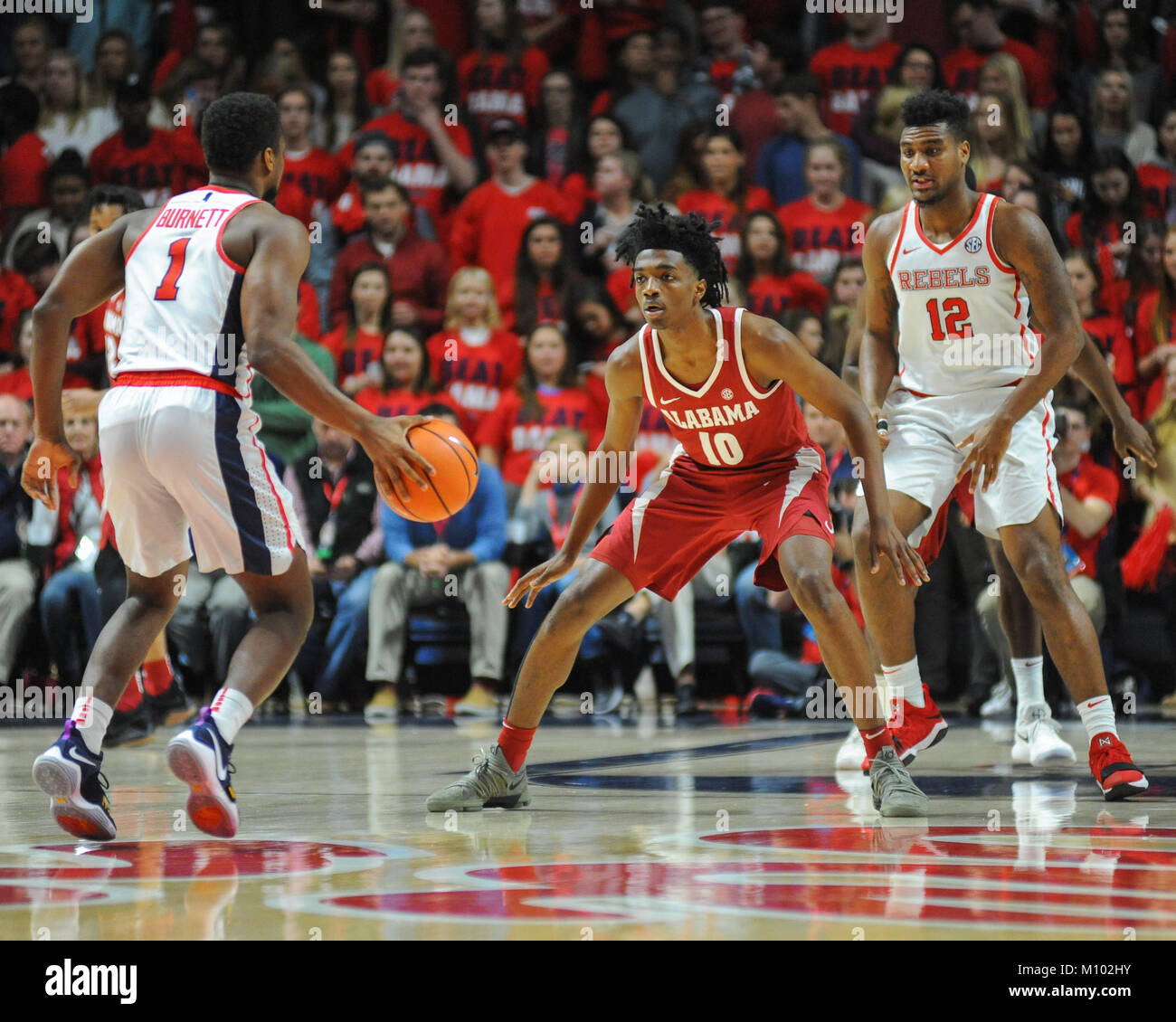 January 23, 2018; Oxford, MS, USA; Alabama Crimson Tide guard, HERBERT ...