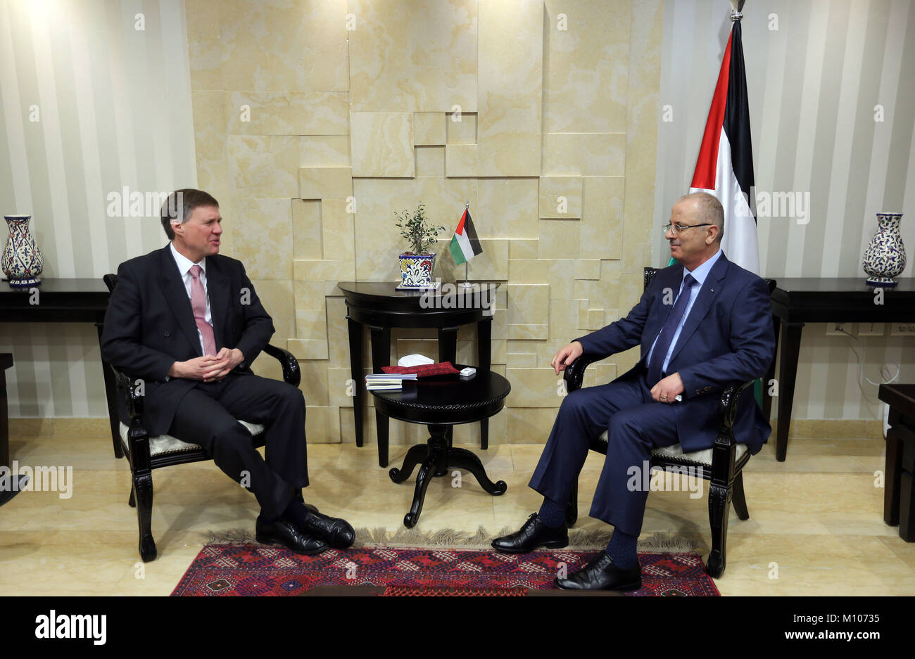 Ramallah, West Bank, Palestinian Territory. 25th Jan, 2018. Palestinian ...