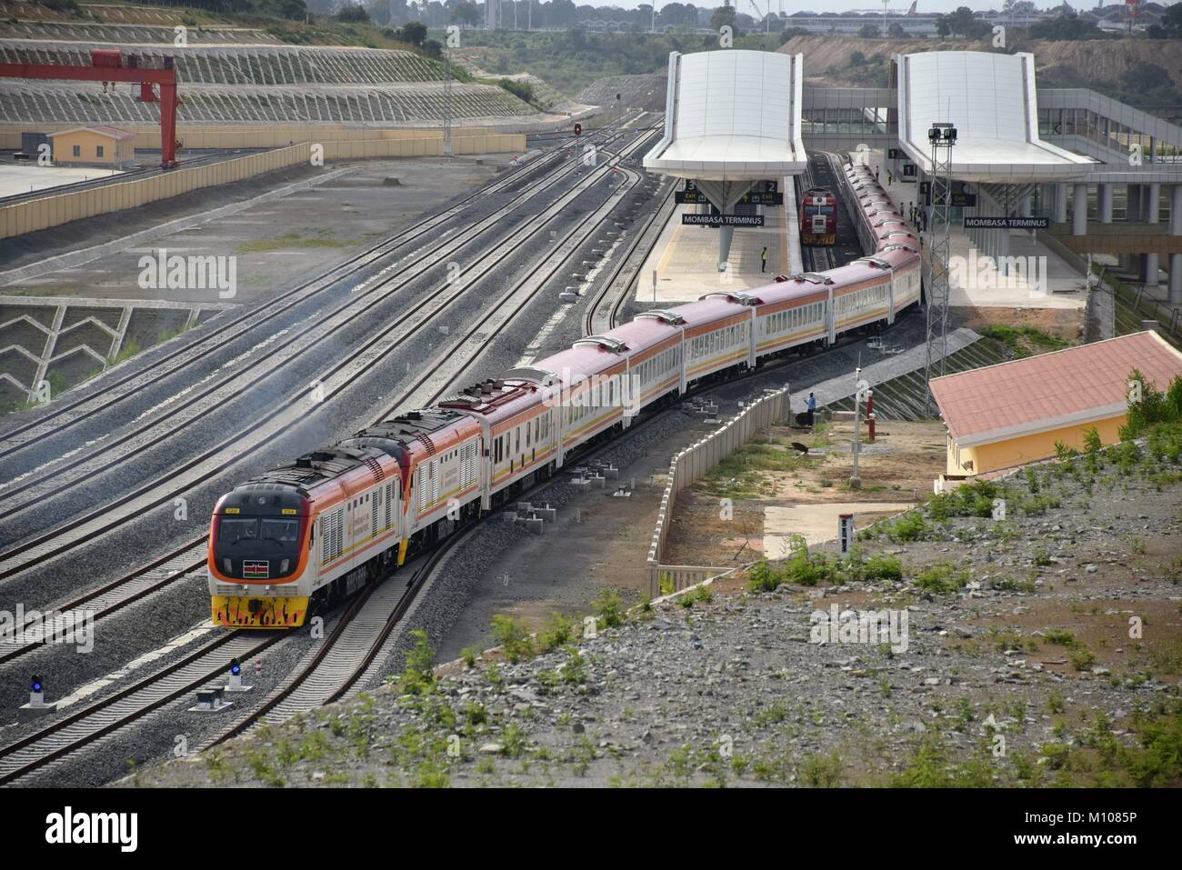 Mombasa, Kenya. 12th Aug, 2017. The new train station of Mombasa on 11. ...