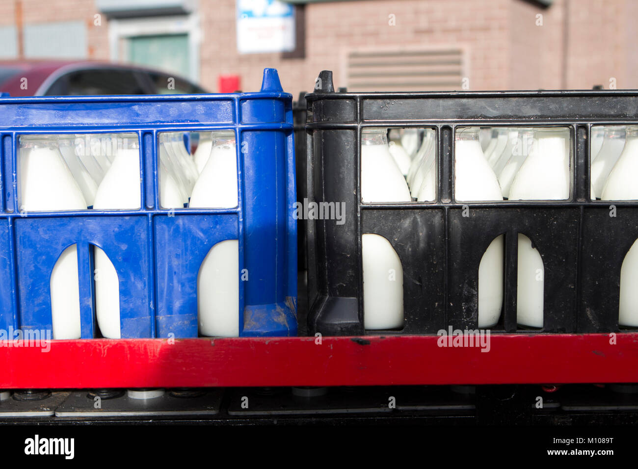 Old british milk float hi-res stock photography and images - Alamy