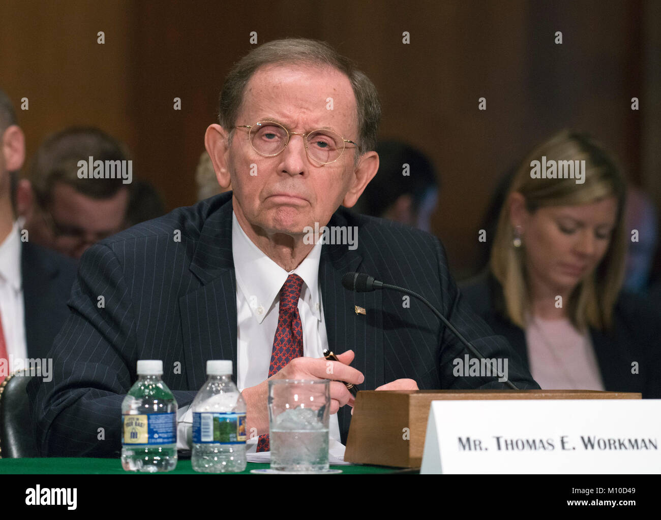 Washington, USA. 23rd Jan, 2018. Thomas E. Workman testifies before the ...