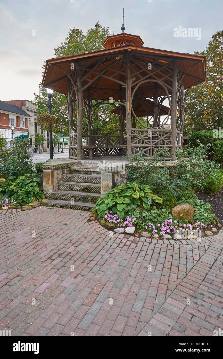 village community bandstand during summer months Stock Photo - Alamy