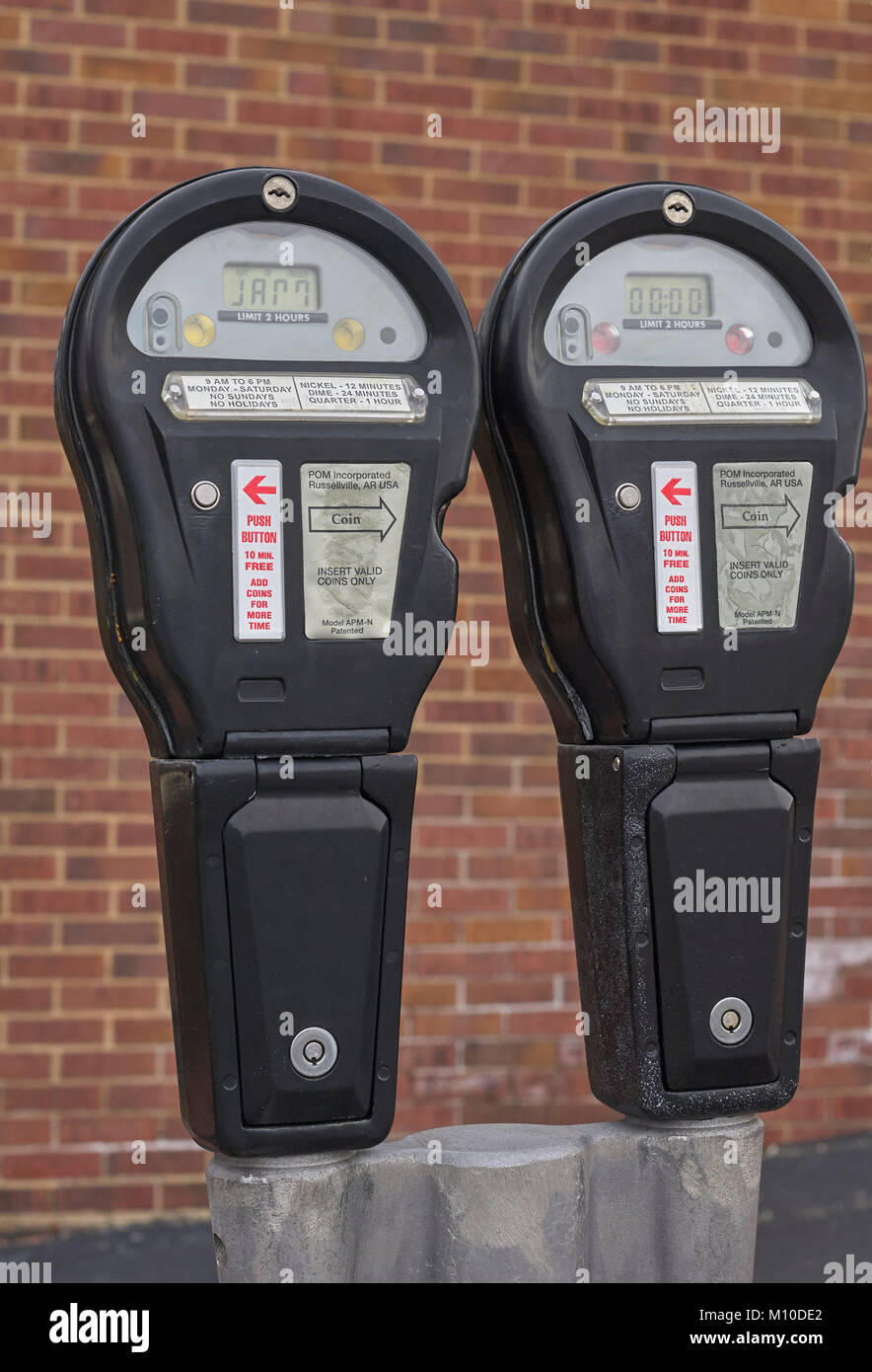 parking meters on curb Stock Photo - Alamy