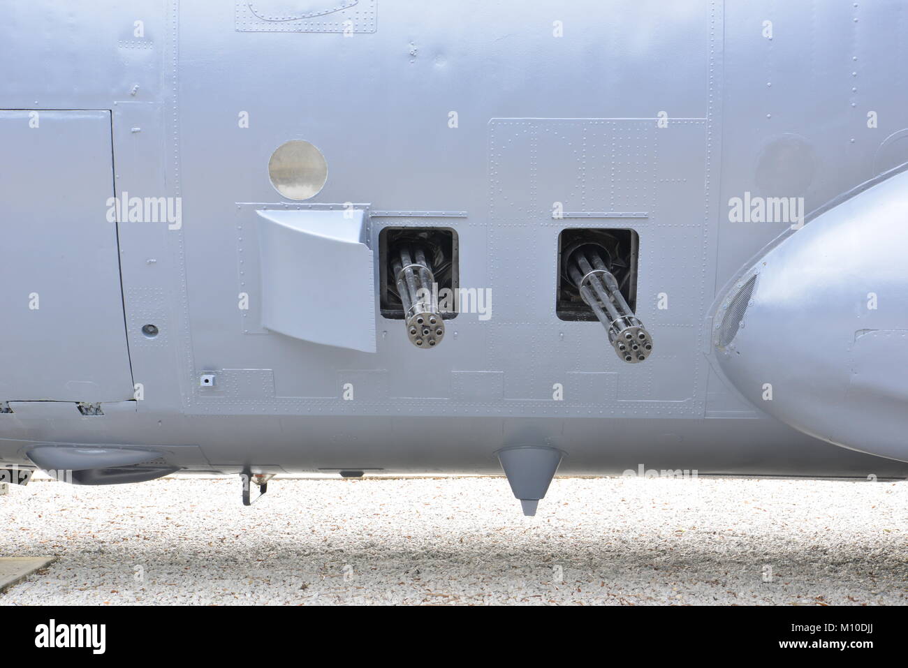 The guns of a Spectre gunship Stock Photo - Alamy