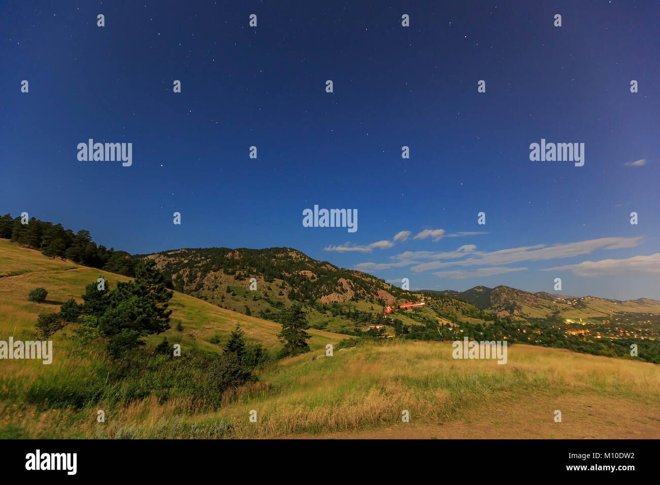 Night view of the beautiful Boulder rural, Colorado Stock Photo - Alamy
