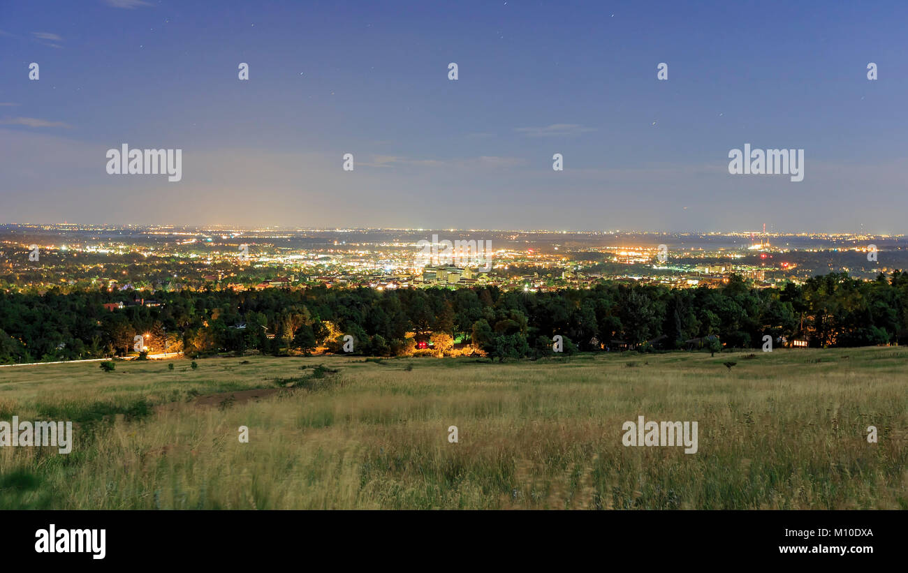 Night view of the beautiful Boulder city, Colorado Stock Photo - Alamy