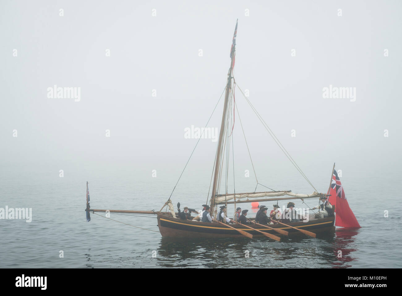 Replica longboat in Halifax Harbour during Tall Ships 2009 Stock Photo ...