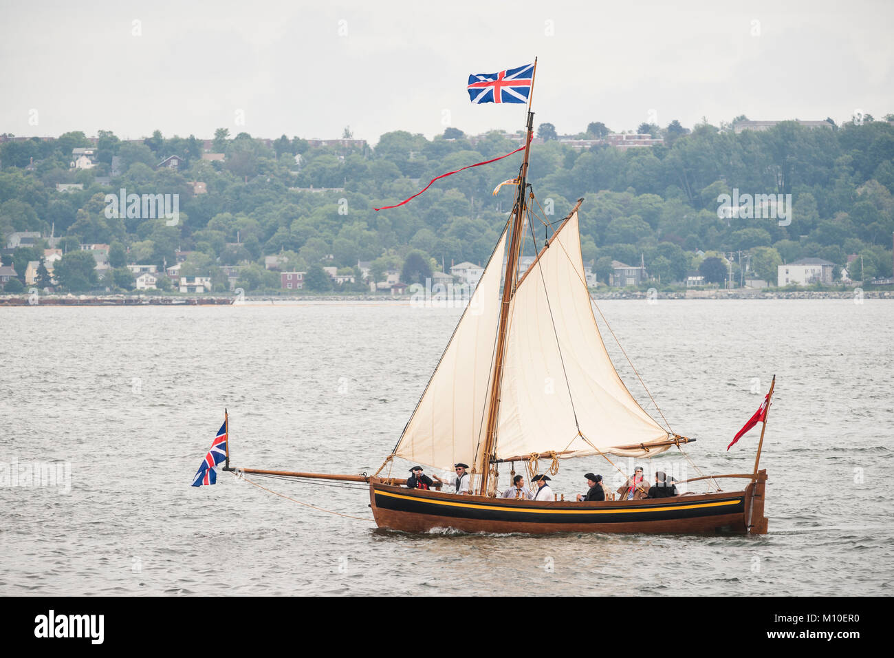 Replica longboat in Halifax Harbour during Tall Ships 2009 Stock Photo ...