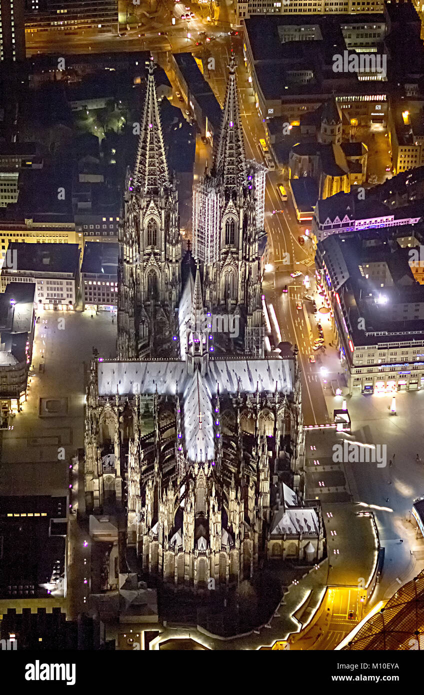 Aerial View Cologne Cathedral Cathedral High Resolution Stock ...