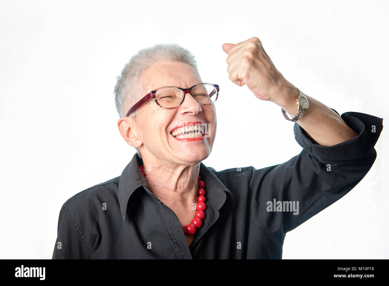 Celebrating victory, cheering for the win Stock Photo - Alamy