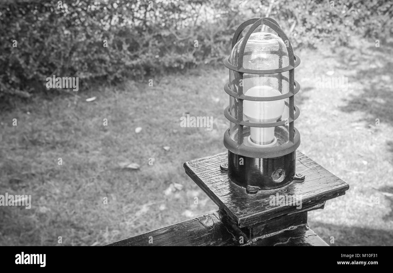 Black lamp for interior design or exterior design. Frame lamp. Lamp in ...