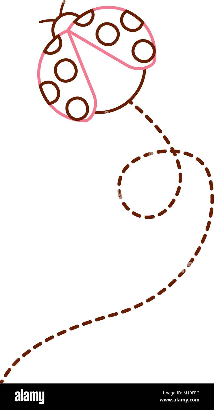 cute flying ladybug animal cartoon Stock Vector Image & Art - Alamy