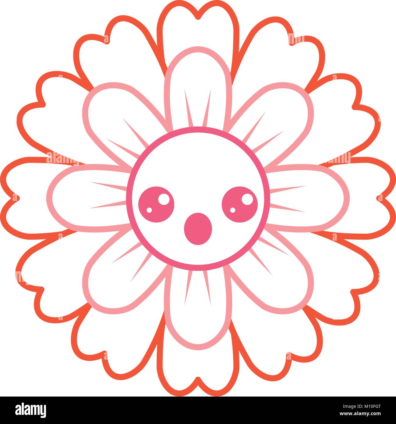 flower kawaii cartoon cute petals Stock Vector Image & Art - Alamy