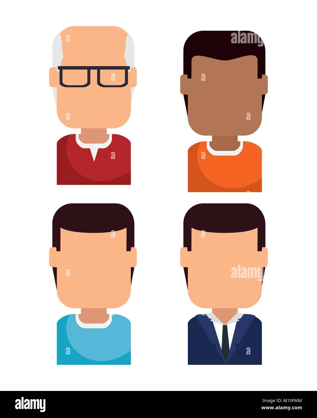 set of avatars profile pictures Creative Social Networking People ...