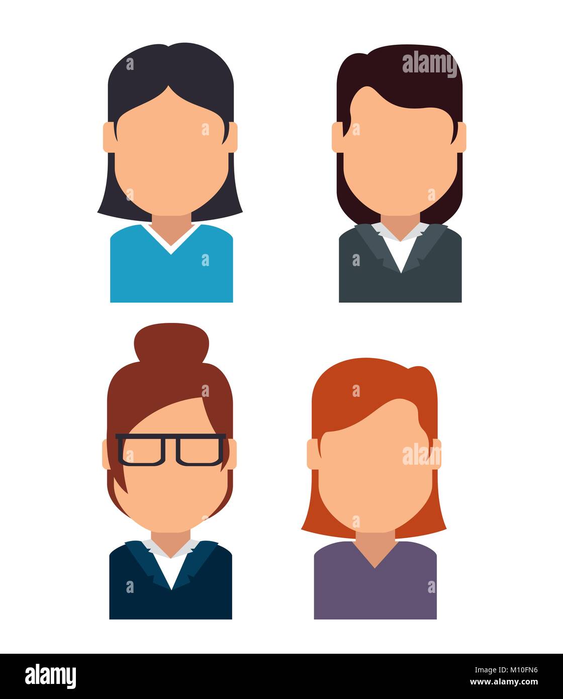 set of avatars profile pictures Creative Social Networking People ...