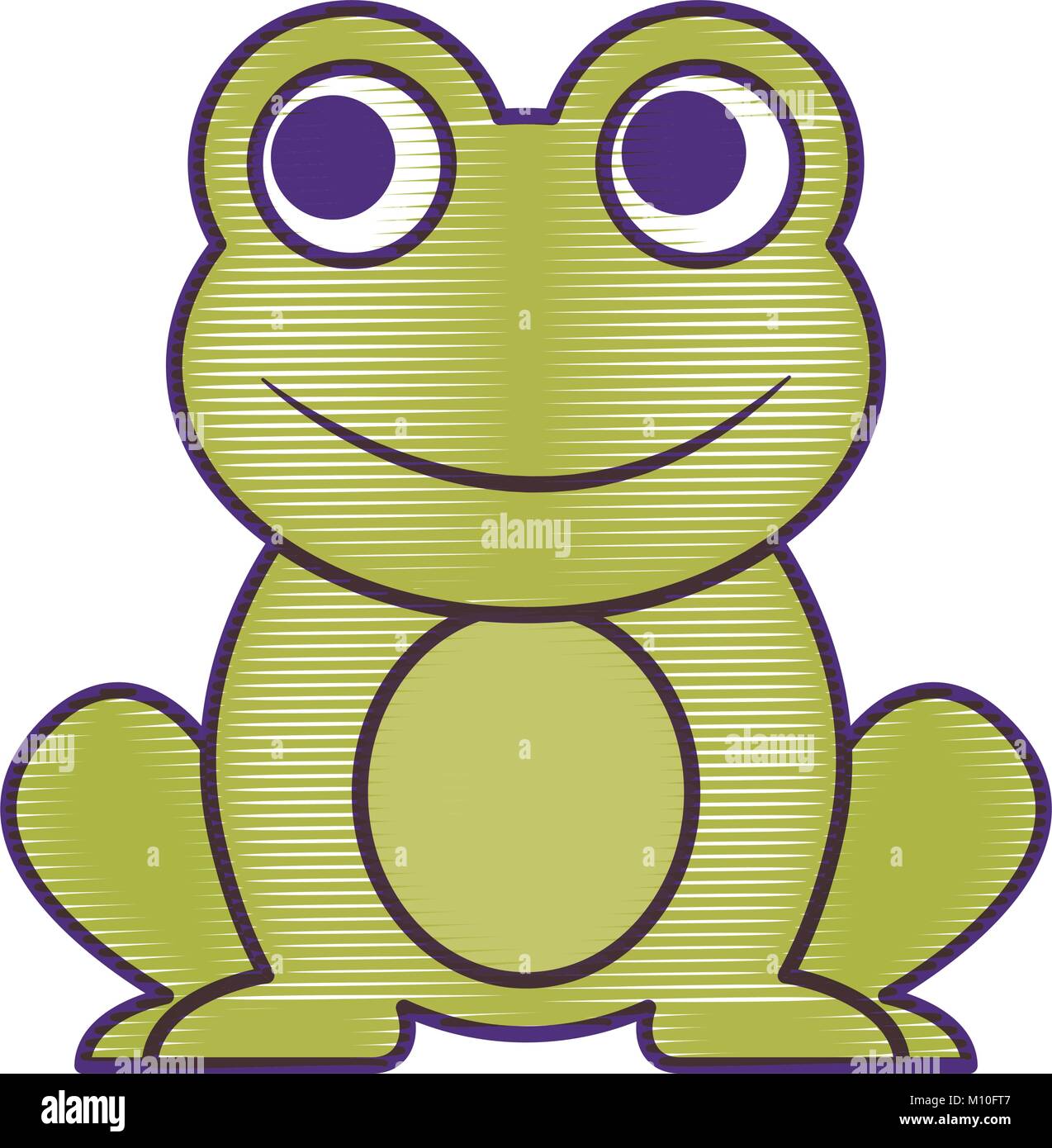 Green frog pond sitting Cut Out Stock Images & Pictures - Alamy