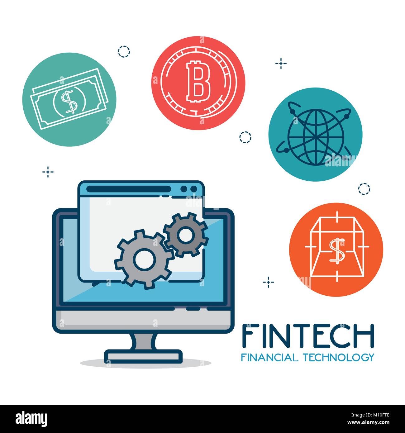 Fintech Investment Financial Internet Technology Concept fintech ...