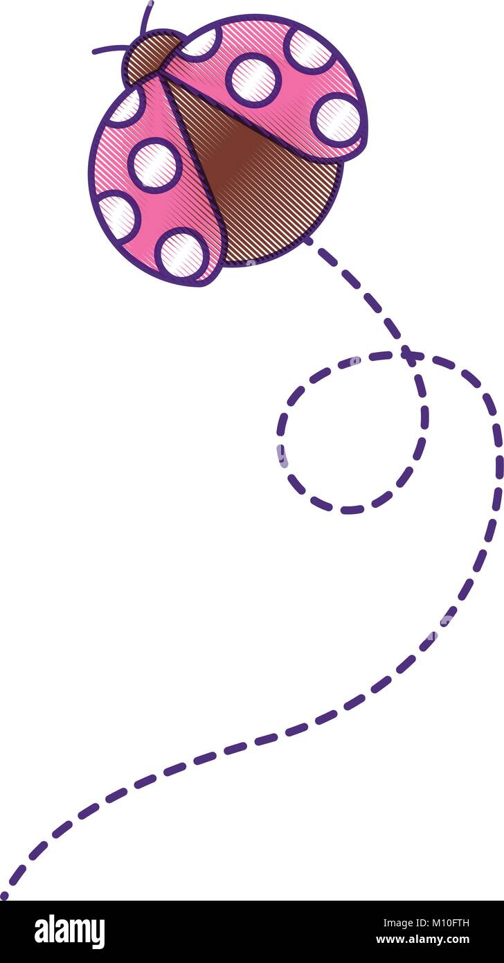 cute flying ladybug animal cartoon Stock Vector Image & Art - Alamy