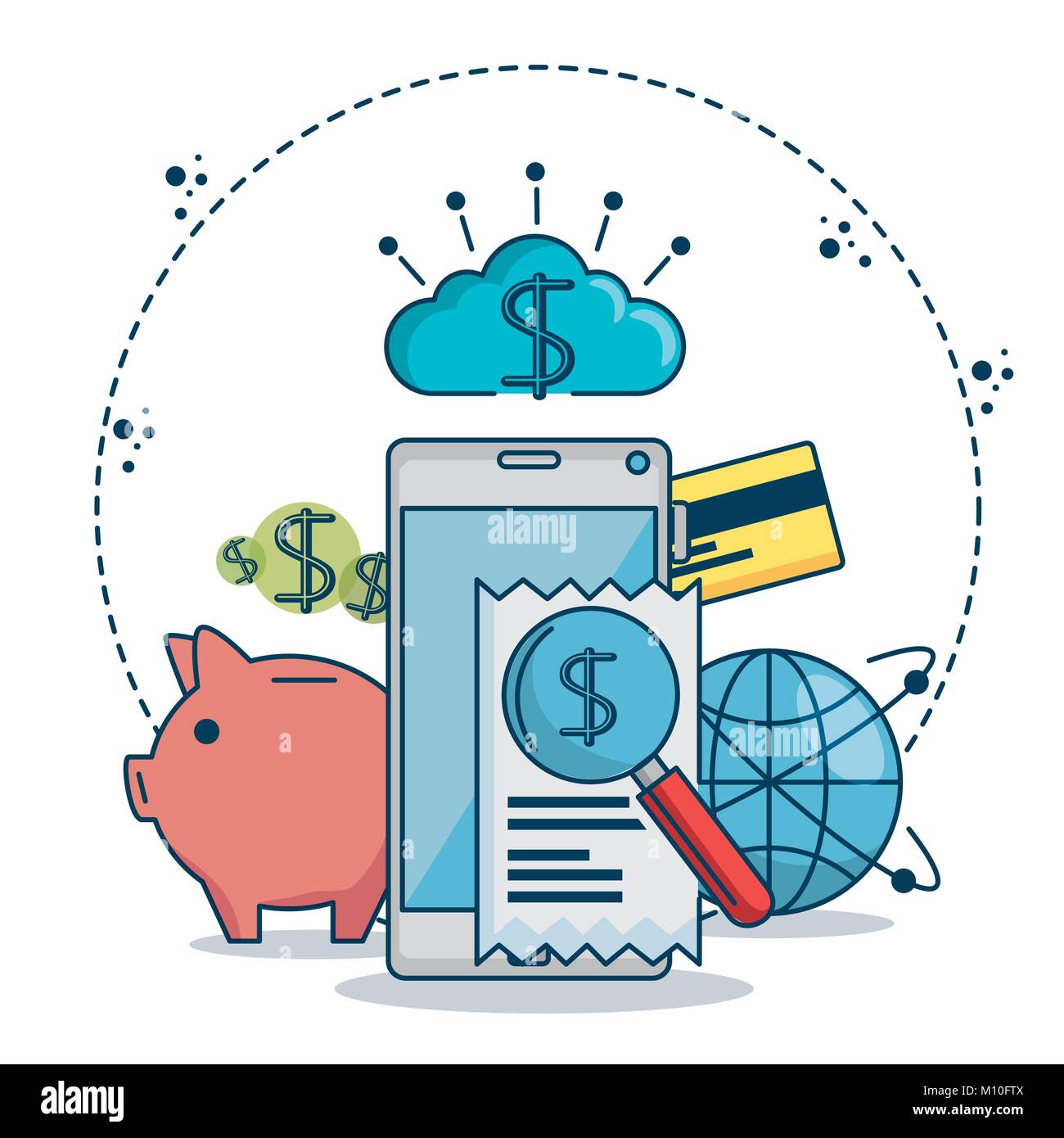 Fintech Investment Financial Internet Technology Concept fintech ...