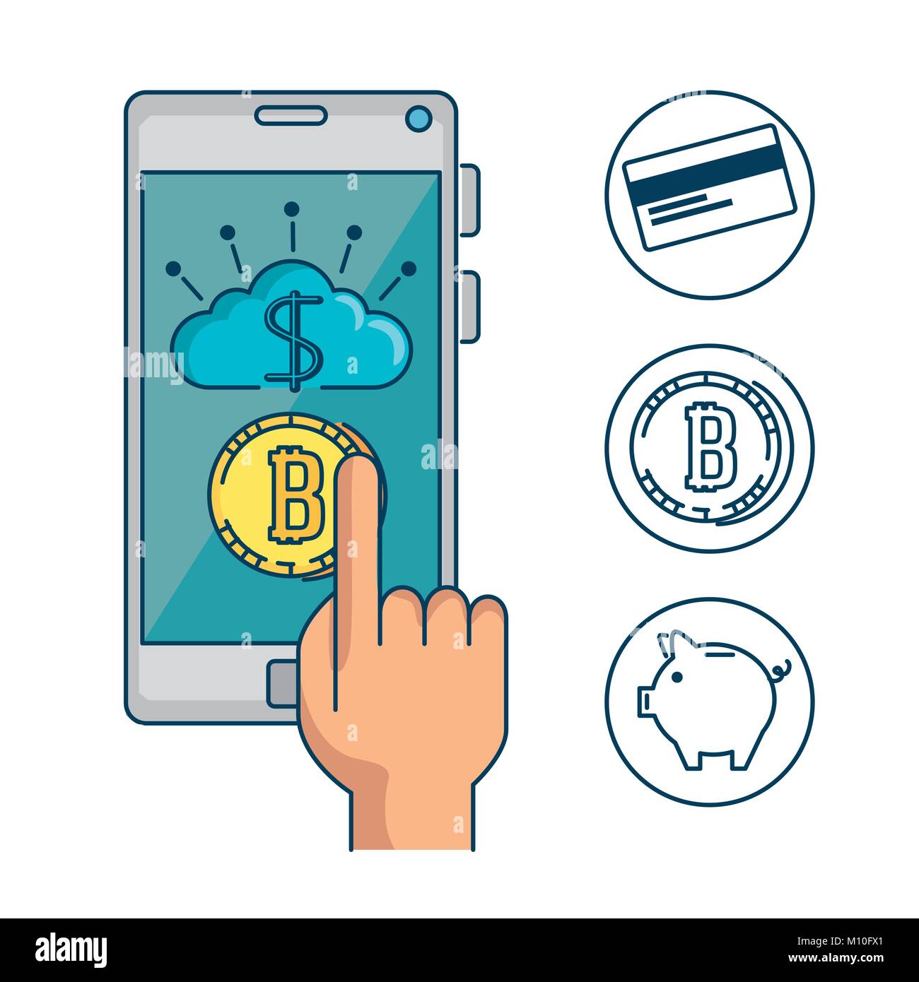 Fintech Investment Financial Internet Technology Concept fintech ...