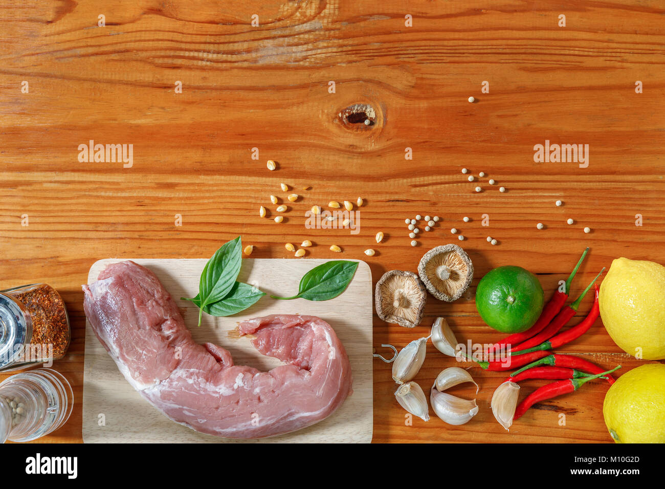 Kitchen ingredients on a table hi-res stock photography and images - Alamy