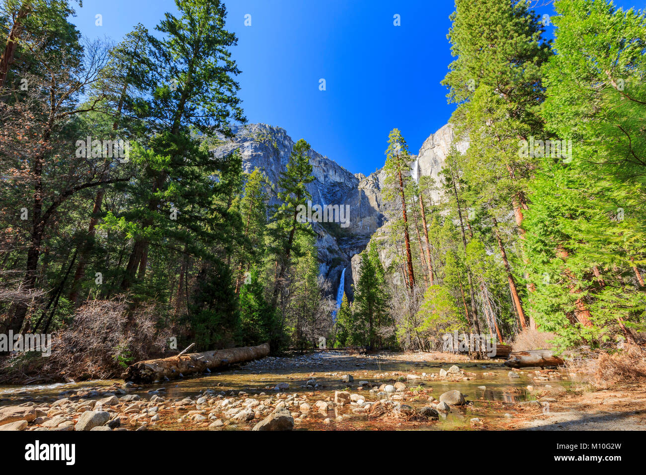The beautiful merced river in Yosemite National Park, California, USA ...